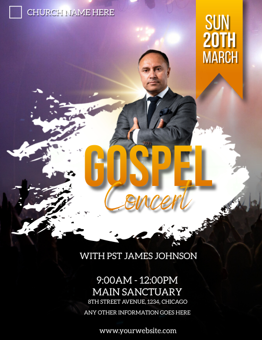gospel concert flyer Template | PosterMyWall