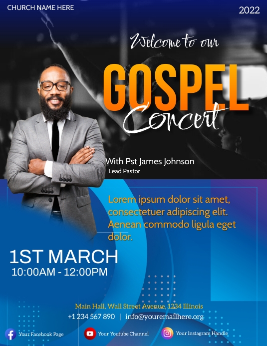 gospel concert flyer Template | PosterMyWall