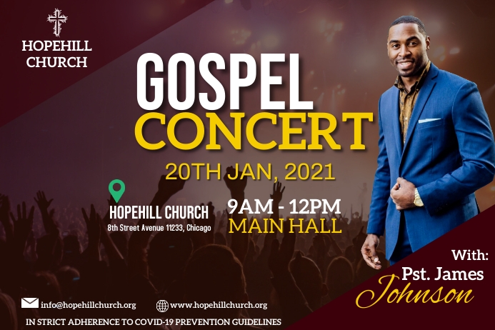 gospel concert flyer Template | PosterMyWall