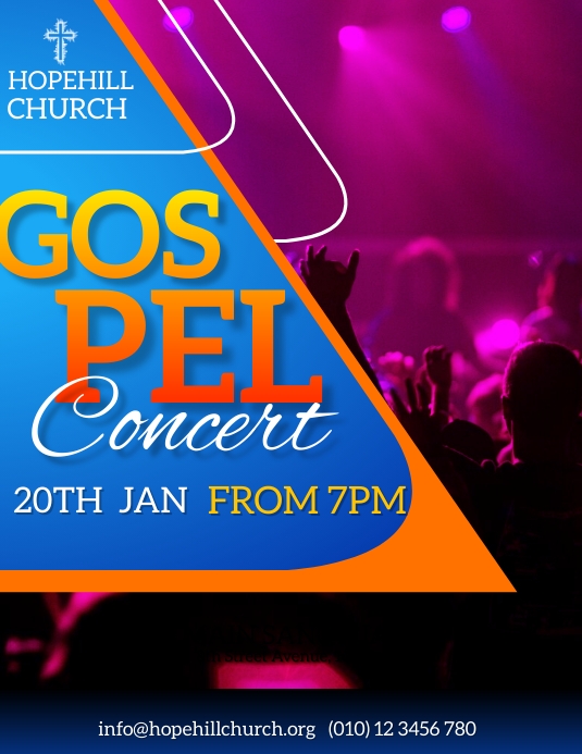 gospel concert flyer Template | PosterMyWall