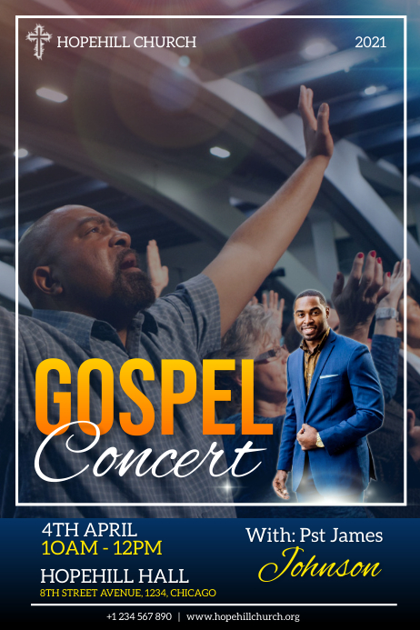 Copy of gospel concert flyer | PosterMyWall