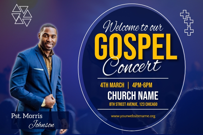 gospel concert flyer Template | PosterMyWall