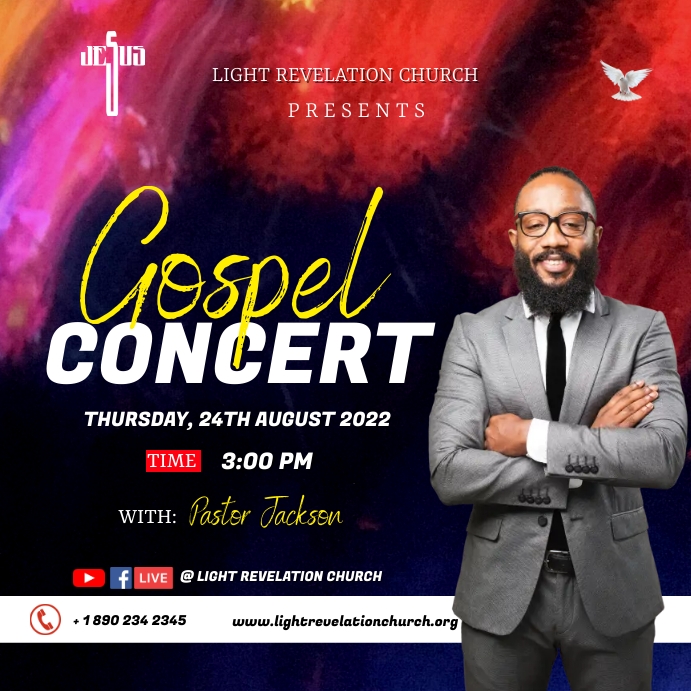 GOSPEL CONCERT POSTER Template | PosterMyWall