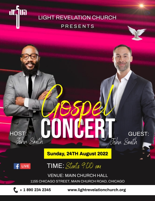 Copy of GOSPEL CONCERT POSTER | PosterMyWall
