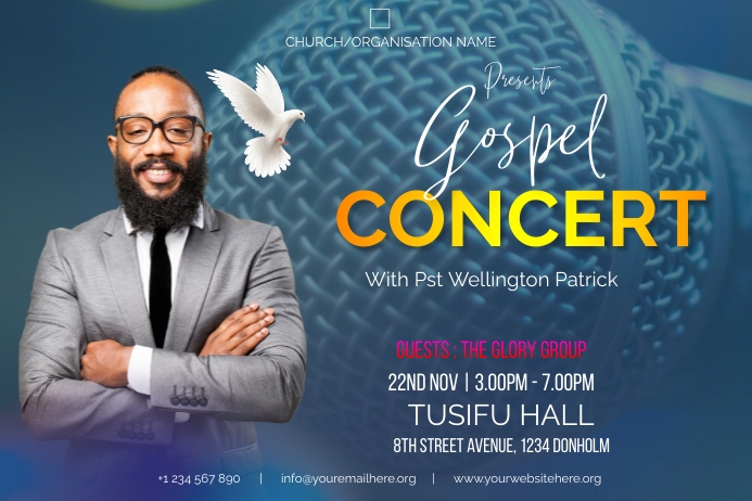 gospel concert poster Template | PosterMyWall
