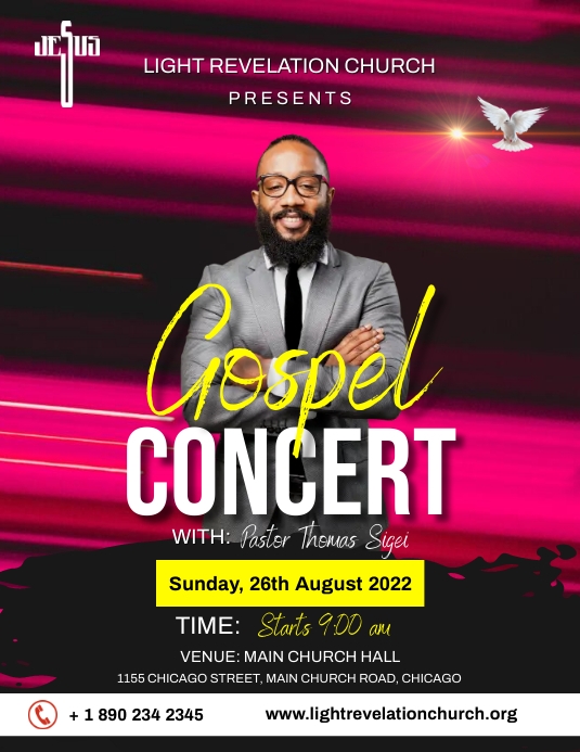 Gospel concert poster Template | PosterMyWall