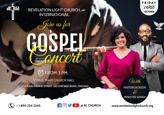GOSPEL CONCERT POSTER Template | PosterMyWall