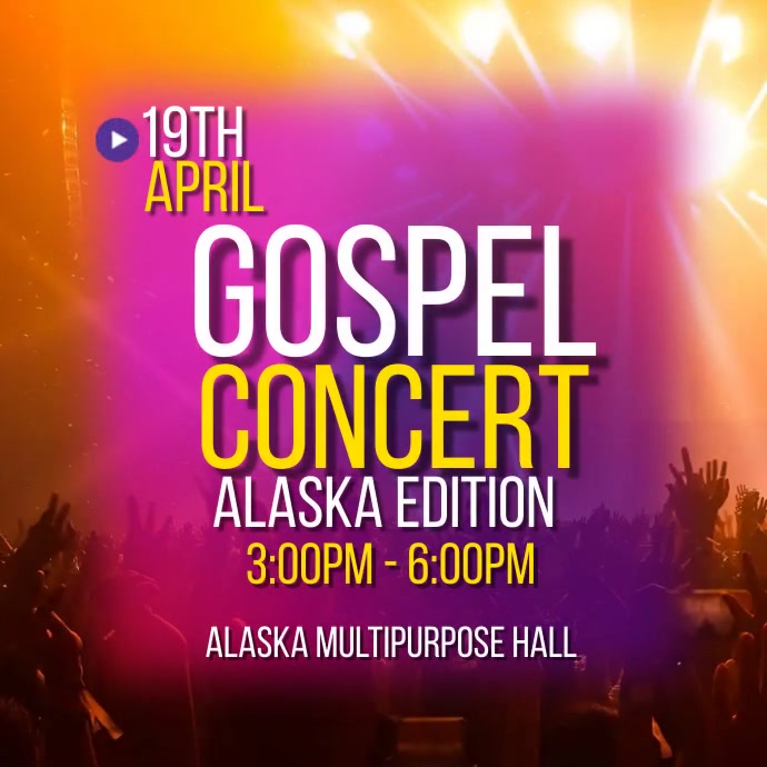 Plantilla de gospel concert video | PosterMyWall