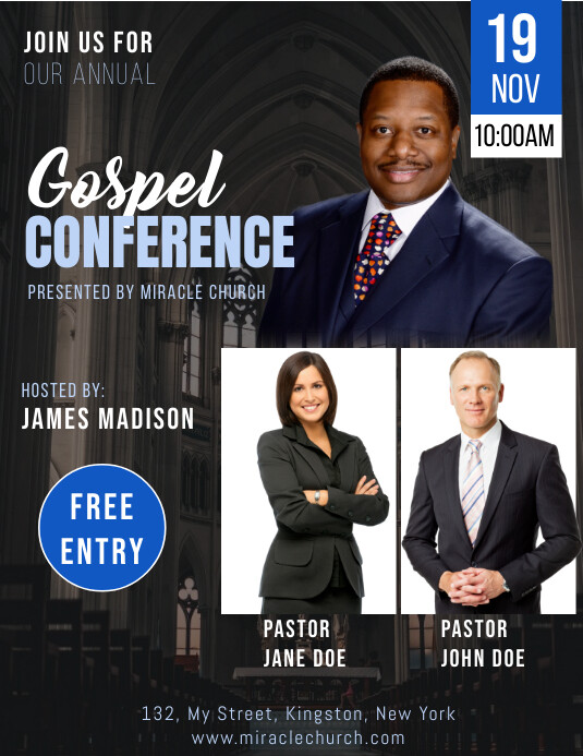 Gospel Conference Template | PosterMyWall