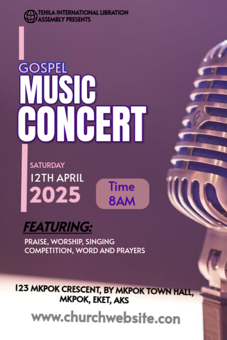Gospel music Concert poster template | PosterMyWall