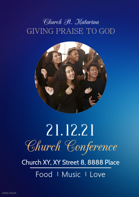 Gospel Night Church conference Music Event Template | PosterMyWall