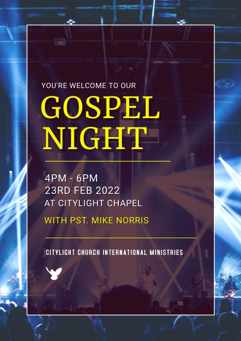gospel night poster design Template | PosterMyWall