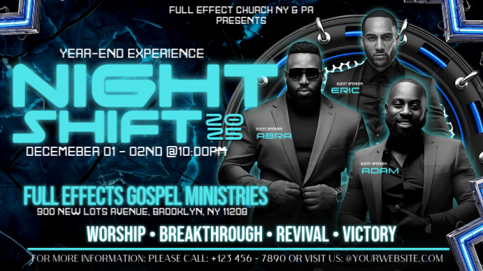 Gospel Night Shift Template | PosterMyWall