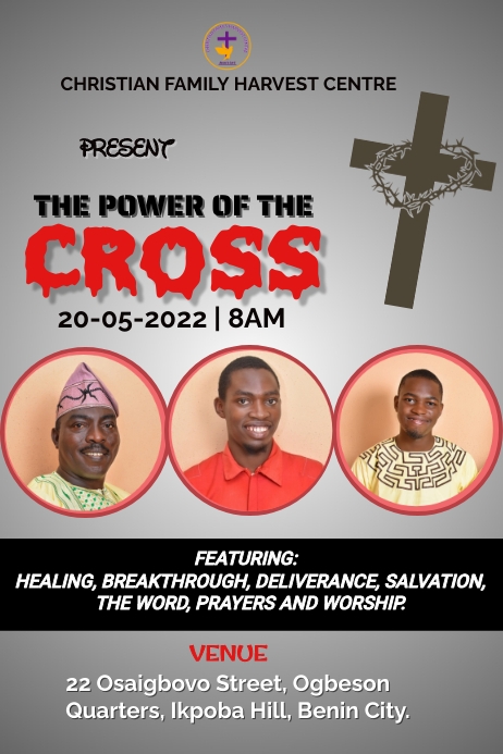 Copy of Gospel Sunday Church Event power of the cross | PosterMyWall