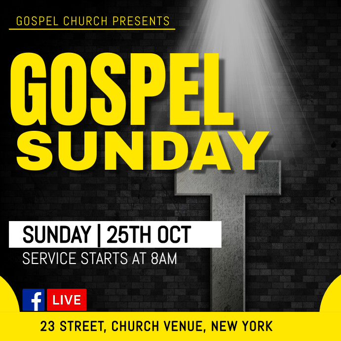 Copy of Gospel Sunday | PosterMyWall