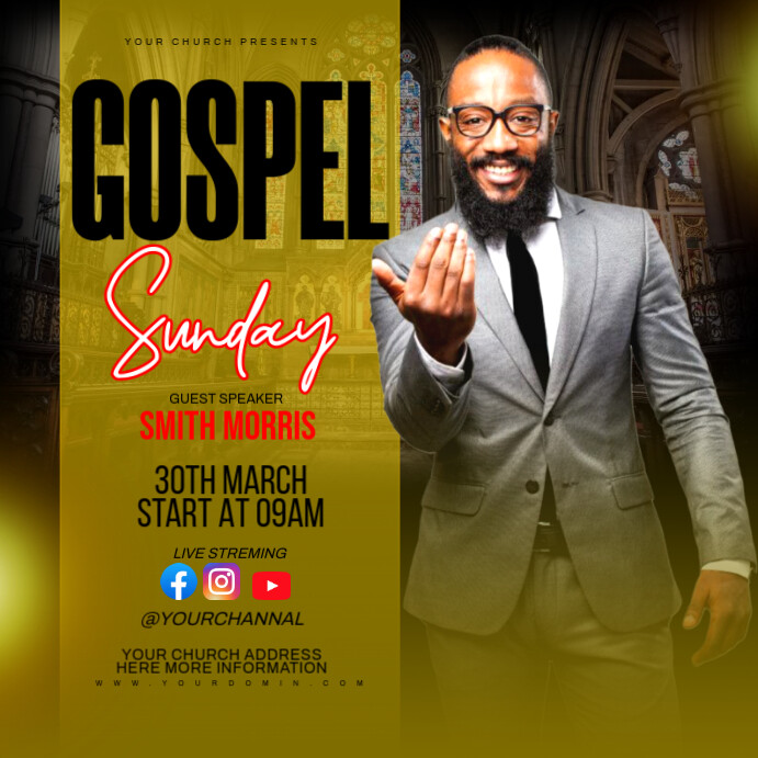 Copy of GOSPEL SUNDAY | PosterMyWall