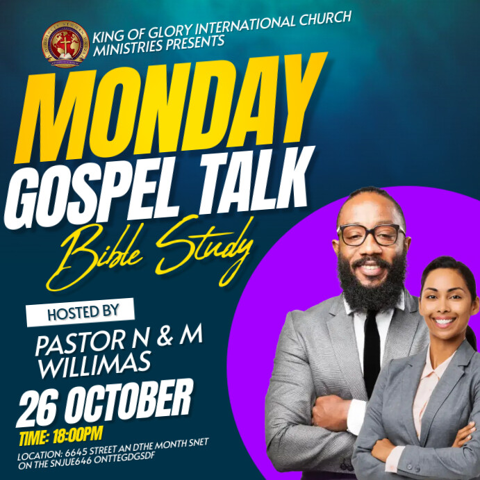 gospel talk Template | PosterMyWall
