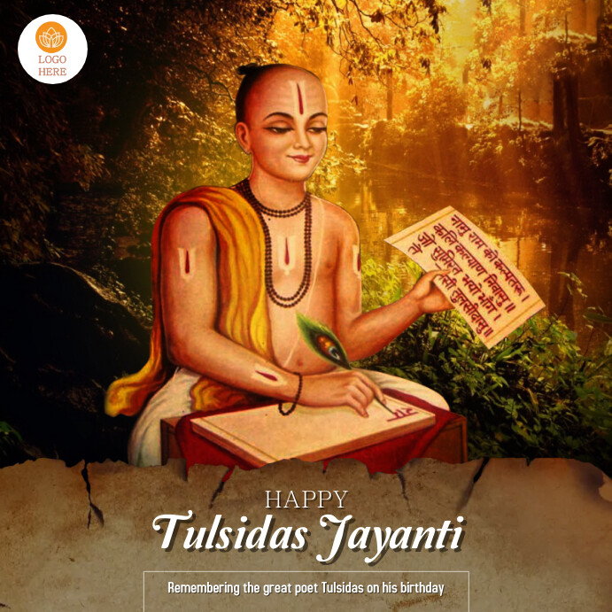 Goswami Tulsidas Jayanti Instagram Post Templat | PosterMyWall