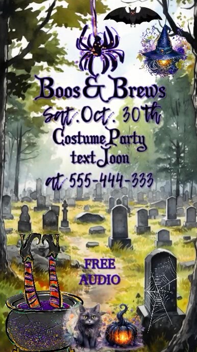 Gothic Halloween House Party Invitation Template | PosterMyWall