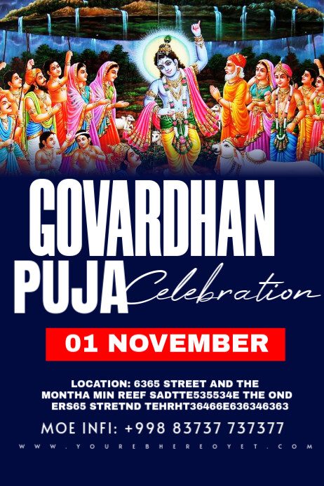 Govardhan Puja Template | PosterMyWall