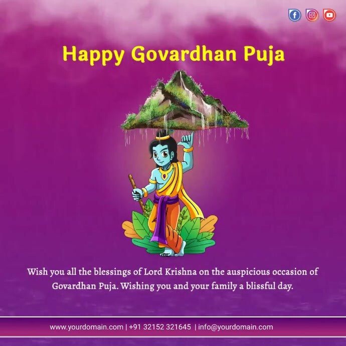Govardhan Puja video Template | PosterMyWall