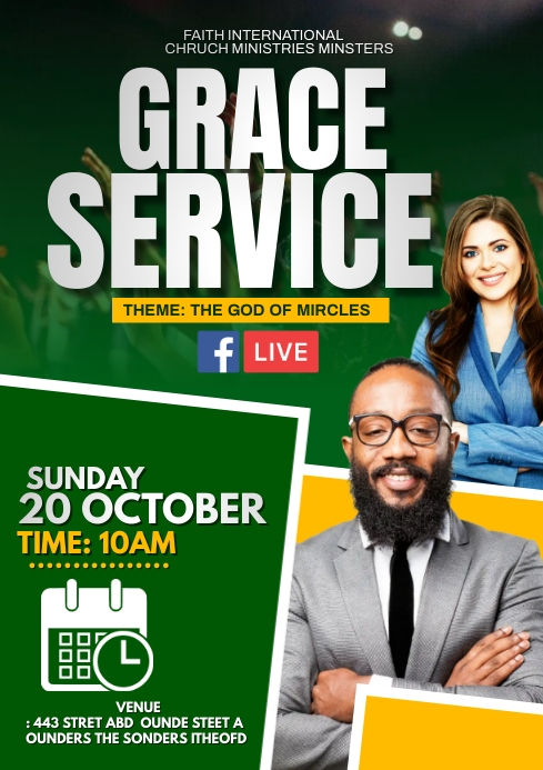 grace service Template | PosterMyWall