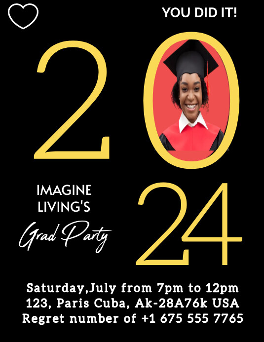 Grad ceremony flyer design Template | PosterMyWall