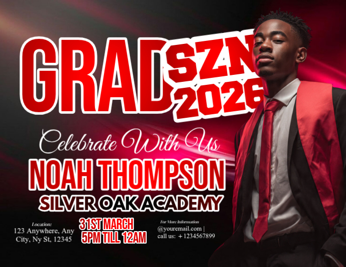 Grad SZN 2026 Celebrate Big Template | PosterMyWall