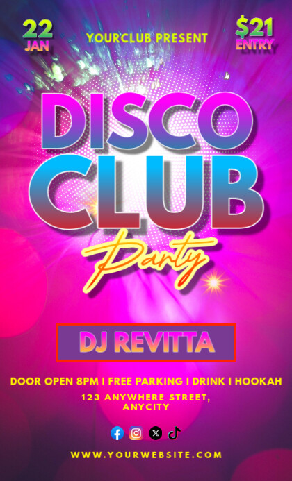 Gradien Disco Club Party Legal As Template | PosterMyWall