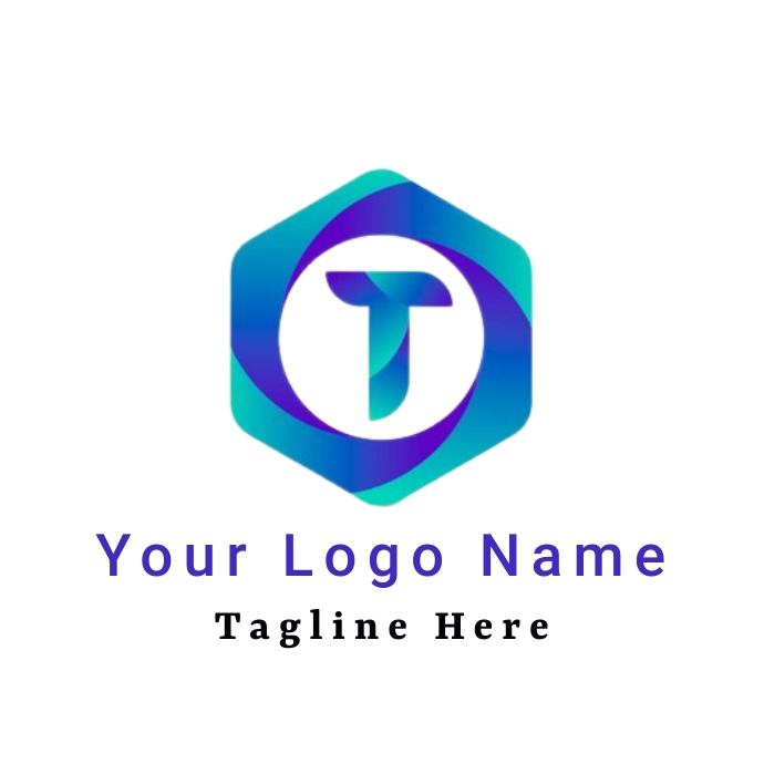 Gradient abstract Letter T logo Template | PosterMyWall