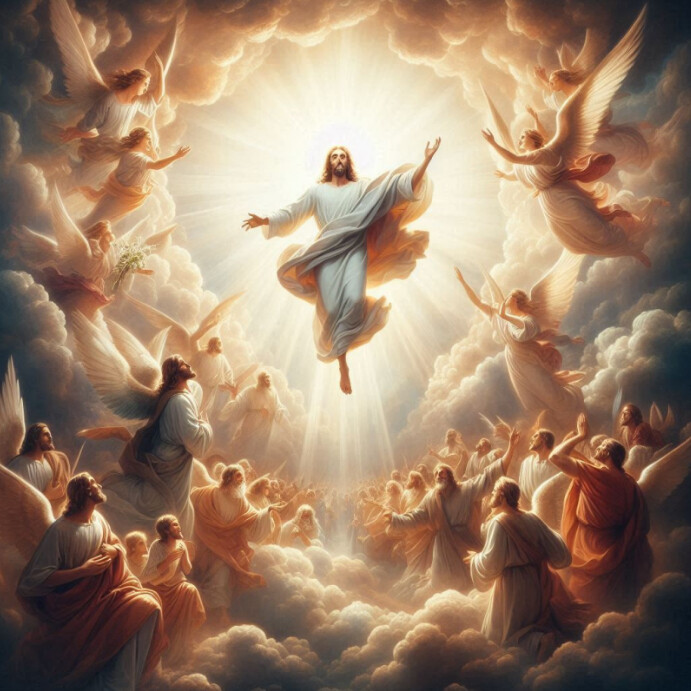 Gradient Ascension Of Christ Instagram Post Template | PosterMyWall