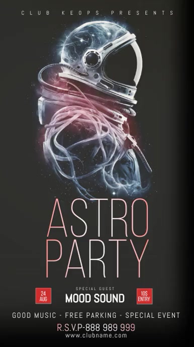 Gradient Astro Party Instagram Story Template | PosterMyWall