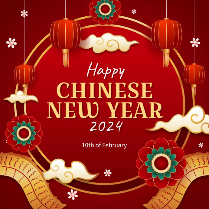 Gradient Chinese New Year Social Media Post Template | PosterMyWall