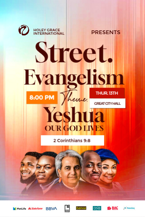 Gradient Church Evangelism Flyer Poster Template | PosterMyWall
