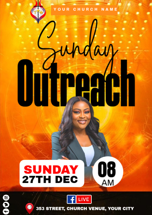 Gradient Church outreach Flyer A4 Template | PosterMyWall