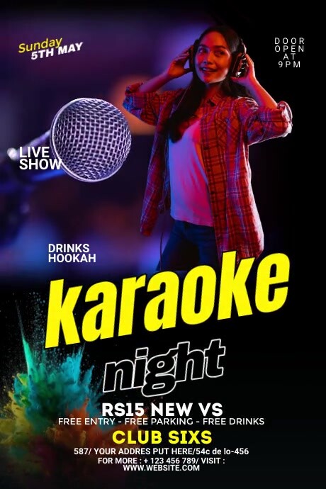 Copy of Gradient Club Party Banner 4' × 6' | PosterMyWall