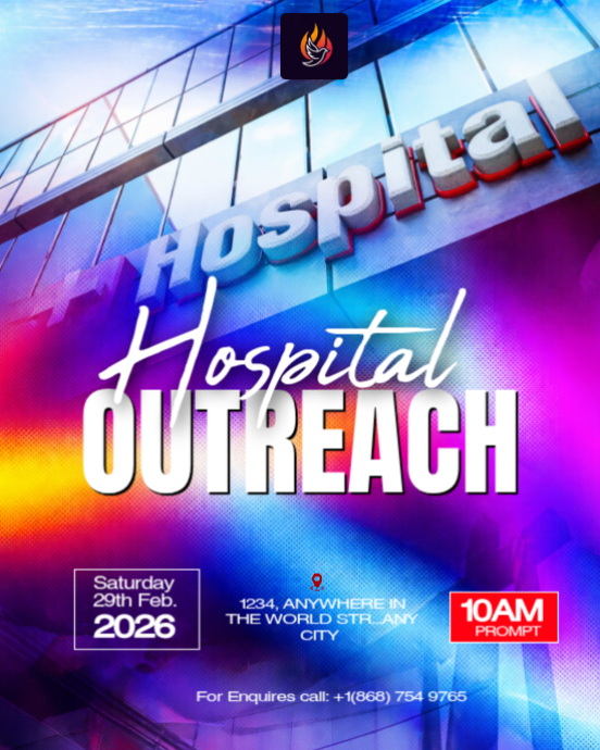 Gradient Dynamic Hospital Outreach Poster Template - Promote Charity ...
