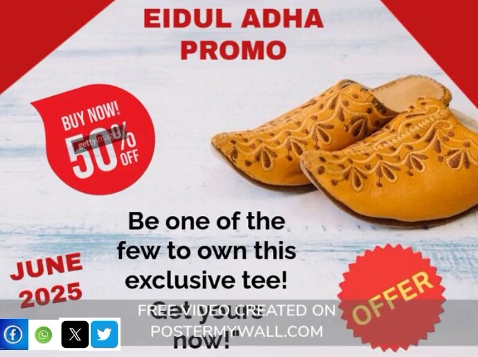 Gradient Eidul Adha Promo June 2025 Presentation Template | PosterMyWall