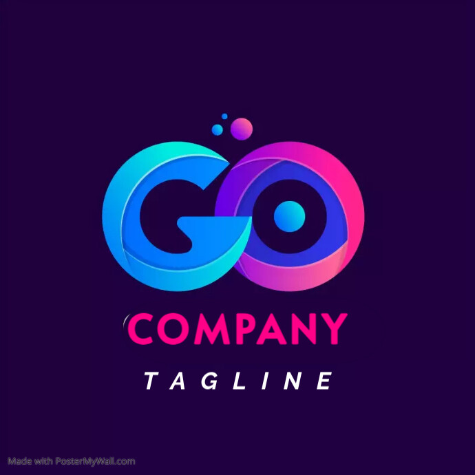 Gradient go logo template. | PosterMyWall