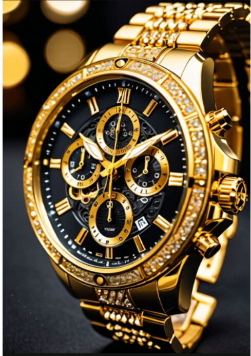 Copy of Gradient Gold Hand Watch A4 | PosterMyWall