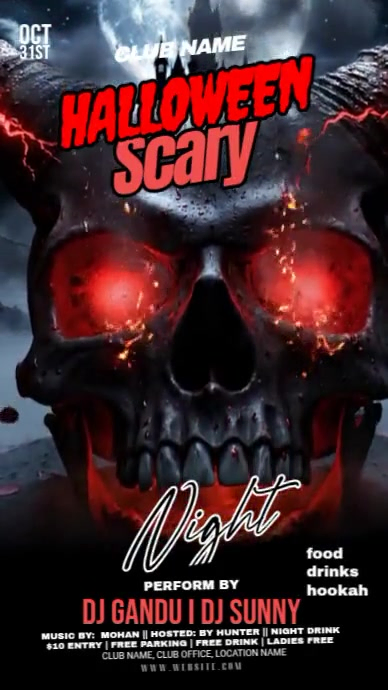 Gradient Halloween Party Instagram Story Template | PosterMyWall