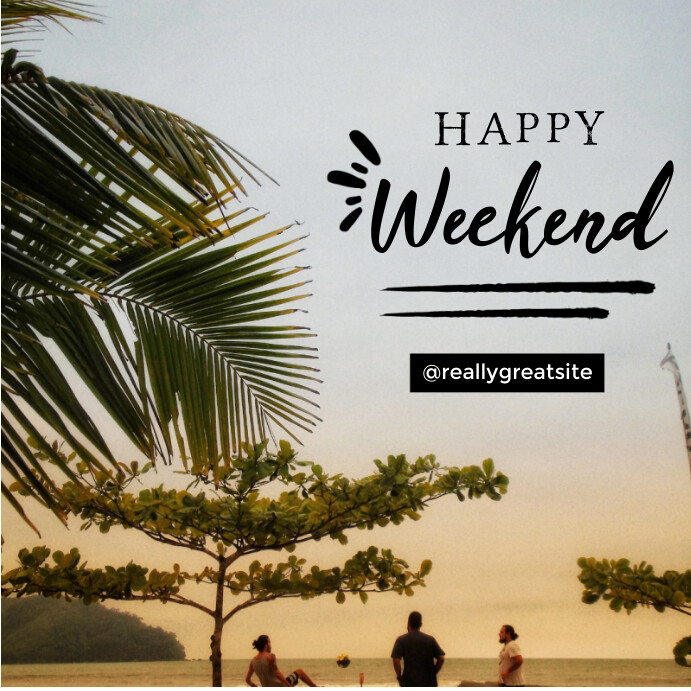 Gradient Happy Weekend Instagram Post Template | PosterMyWall