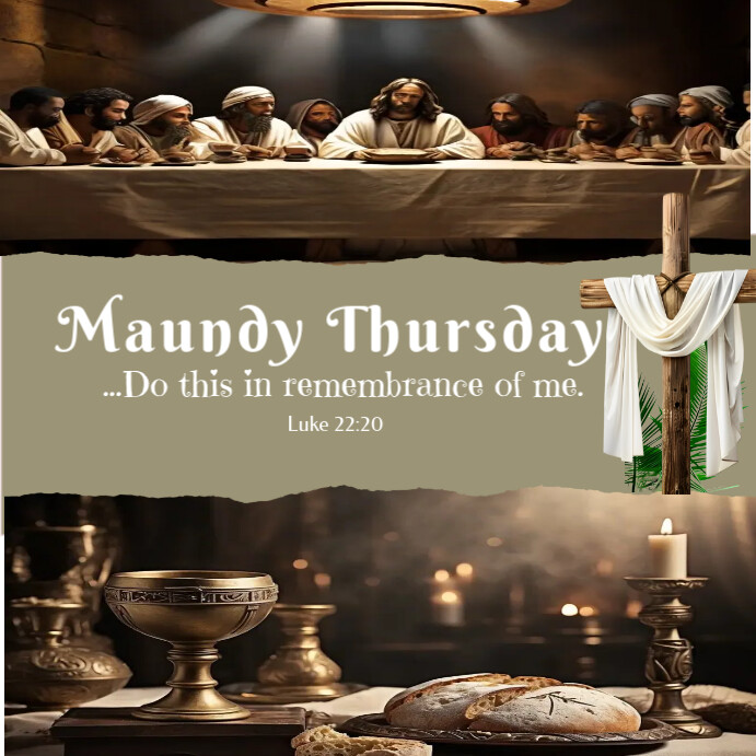 Copy of Gradient Holy Thursday Design Poster | PosterMyWall