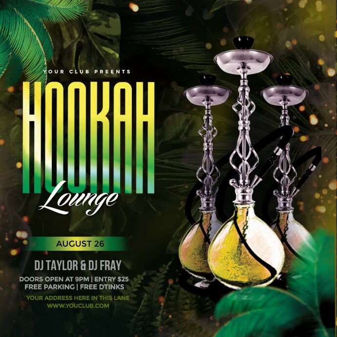 Plantilla de Gradient Hookah Lounge Instagram Post | PosterMyWall