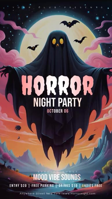 Copy of Gradient Horror Night Halloween Party Instagr | PosterMyWall