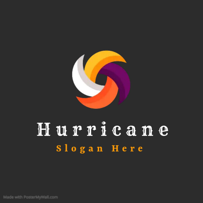 gradient hurricane logo template | PosterMyWall
