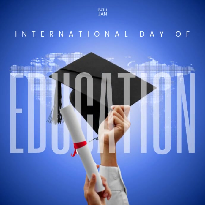 Gradient International Day Of Education Instagram Post Template ...
