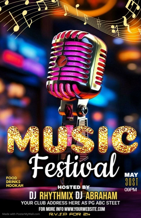 Copy of Gradient Music Festival Party Tabloid | PosterMyWall