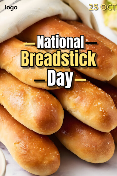Gradient National Breadstick Day Poster Template | PosterMyWall