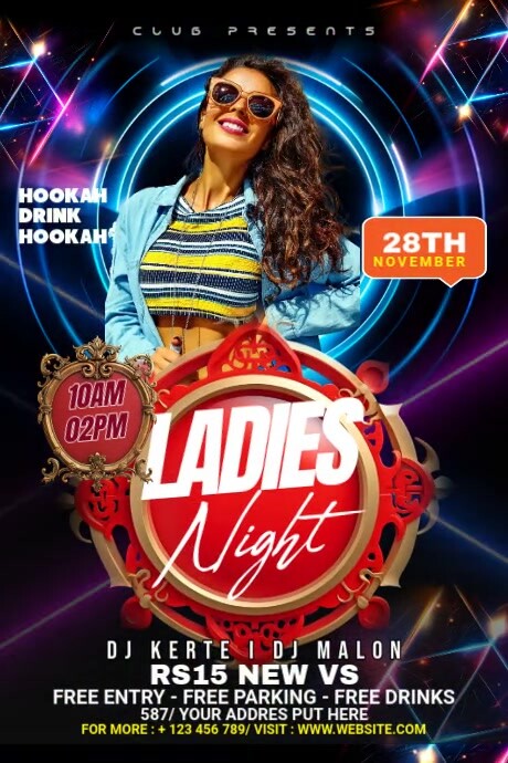 Gradient Night Club Banner Template | PosterMyWall